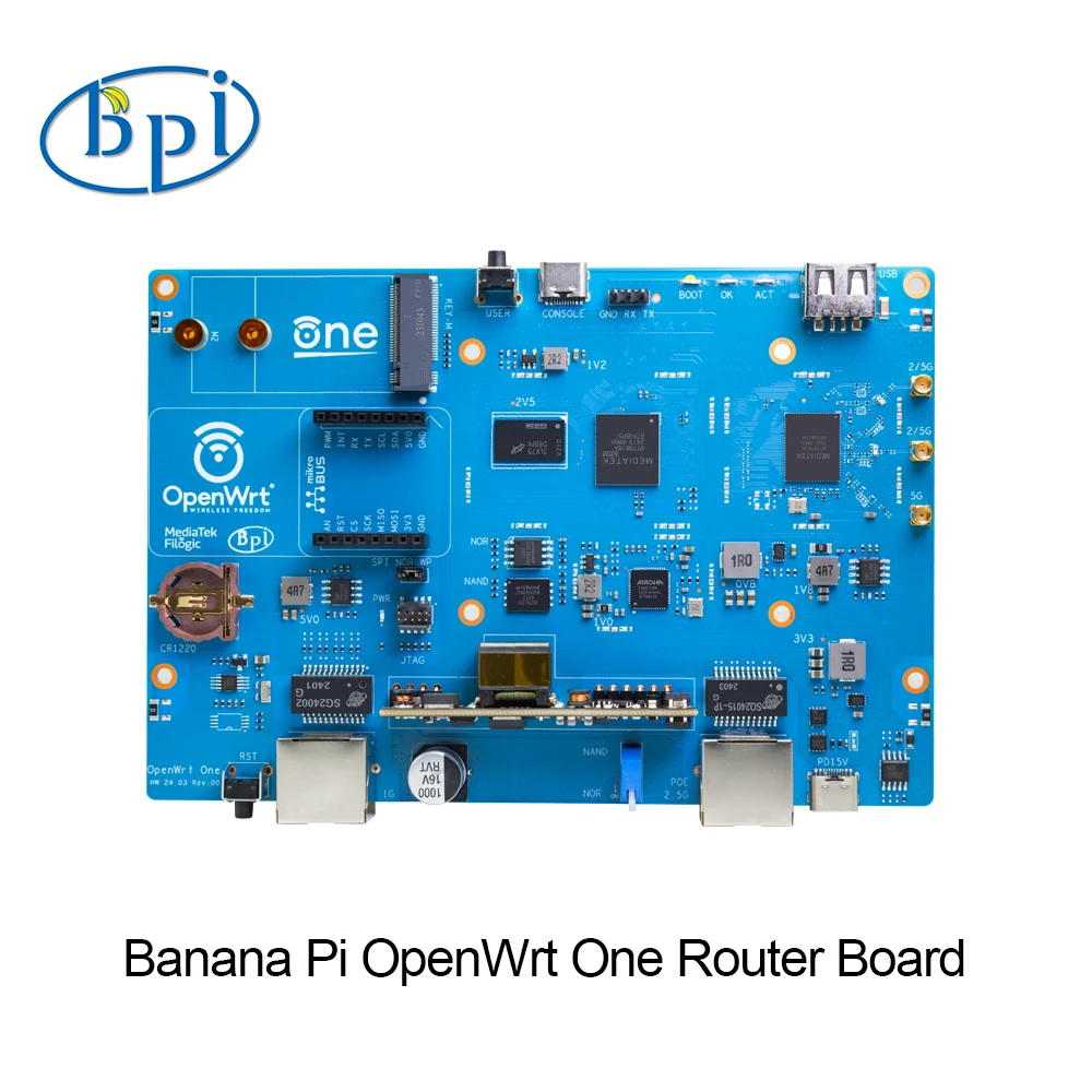 Banana-Pi-OpenWrt-One-PCBA-Router-Board-MediaTek-MT7981B-Dual-band-WiFI ...