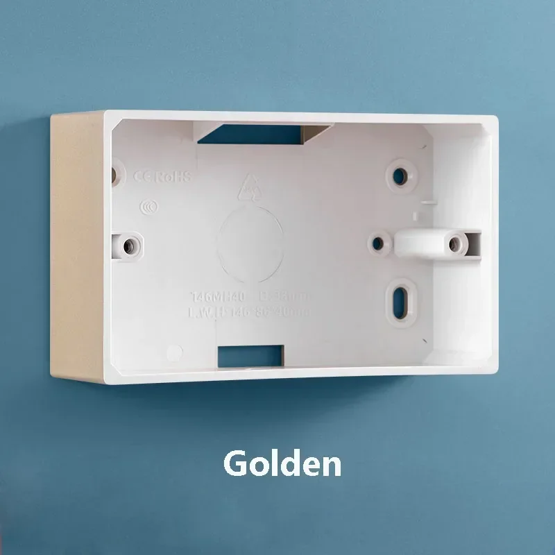 146-Type-Wall-Surface-Mounted-Box-Golden-Prastic-External-Junction-Case ...