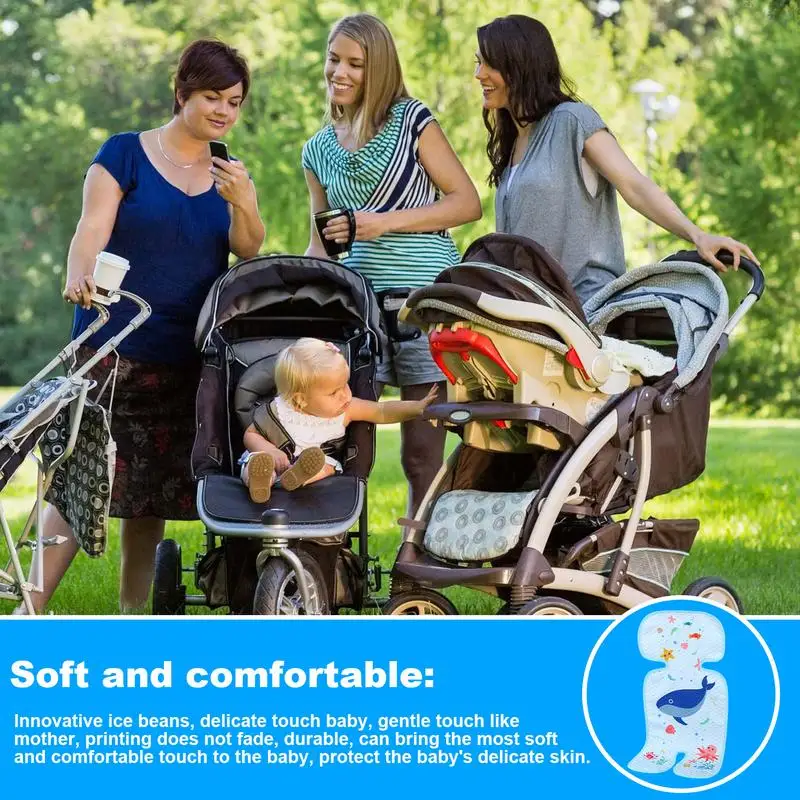 Car-Seat-Cooler-Pad-Breathable-Ice-Stroller-Cooler-Mat-Keeps-Toddler ...