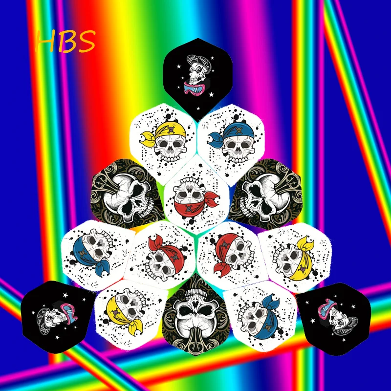 15pcs-Standard-Dart-Flights-Classic-Smile-Skull-Series-Of-High-Quality ...