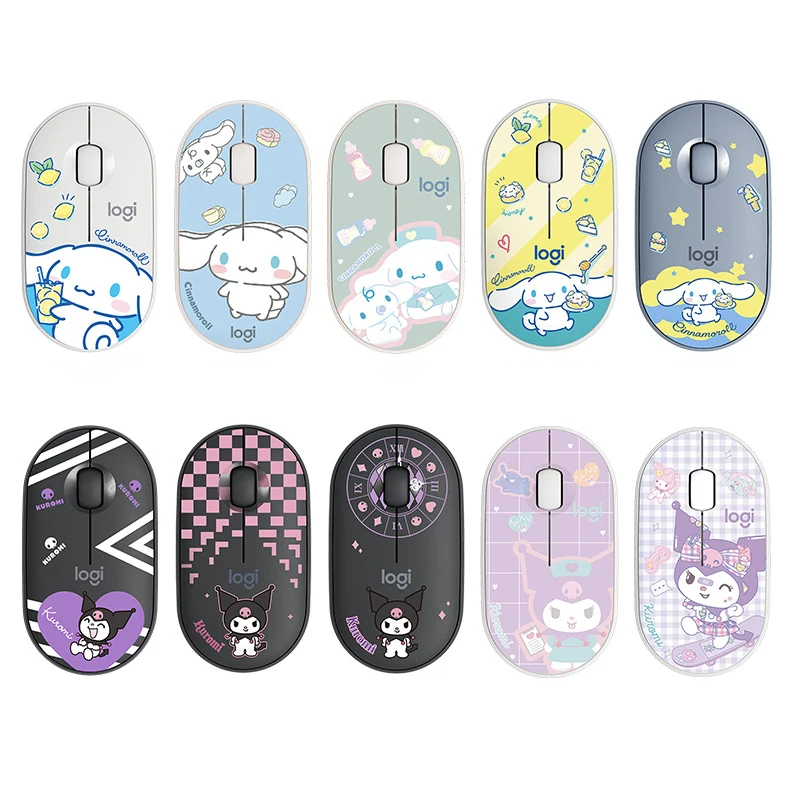 Kawaii-Sanrio-Anime-Bluetooth-Wireless-Mouse-Cute-Kuromi-Cinnamoroll ...