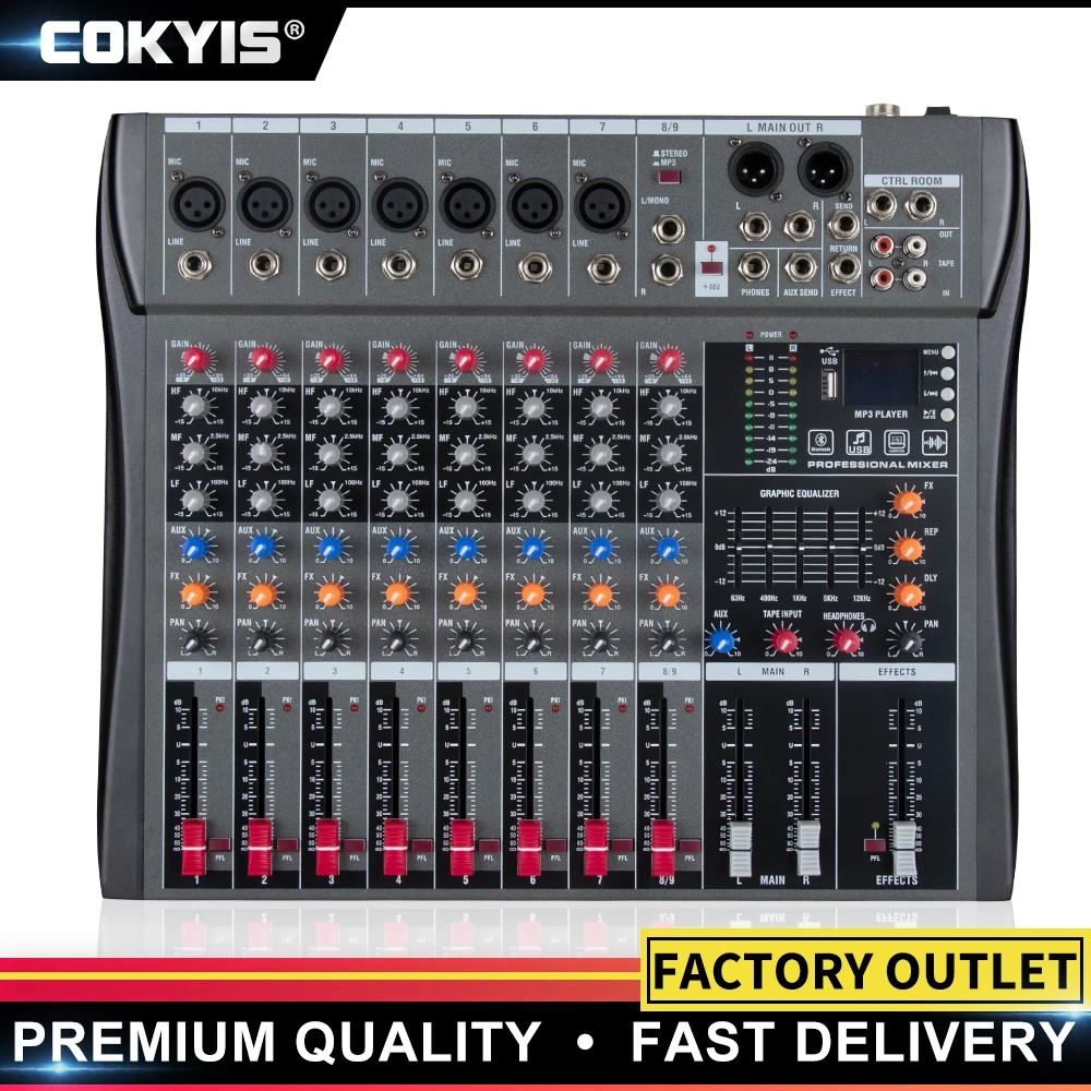 Channel Mixer Bluetooth Live Studio Audio Mixer Sound Board, 04/25/2024