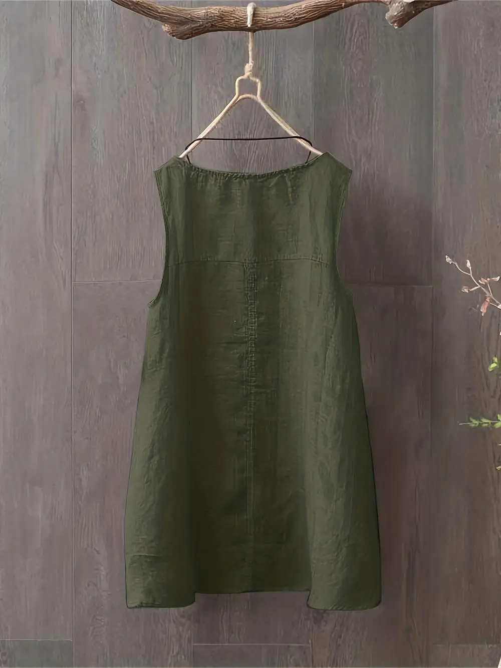 High-low-Crew-Neck-Tank-Top-Casual-Sleeveless-Pocket-Tank-Top-For ...