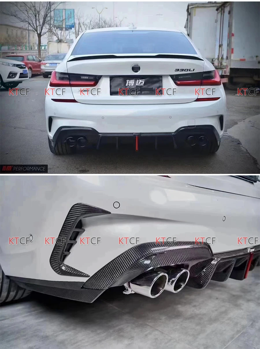 Carbon Fiber Rear Bumper Diffuser Lip for BMW 3 Series G20 G21 Sport ...