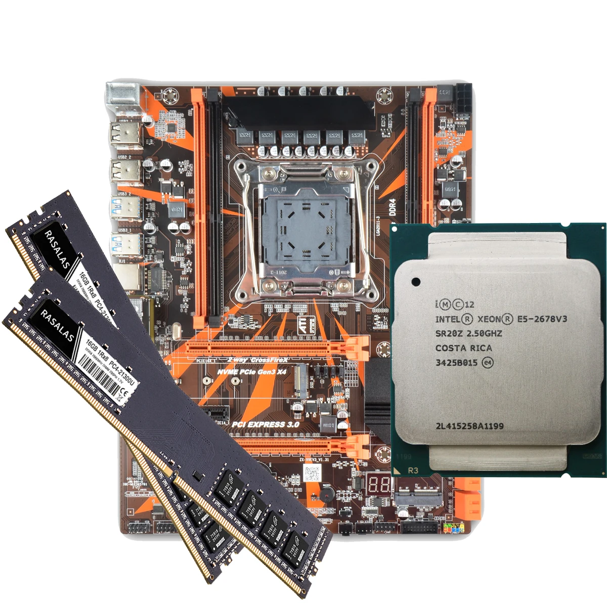X99-motherboard-memory-CPU-kit-combination-E5-2678-V3-CPU-DDR4-server ...