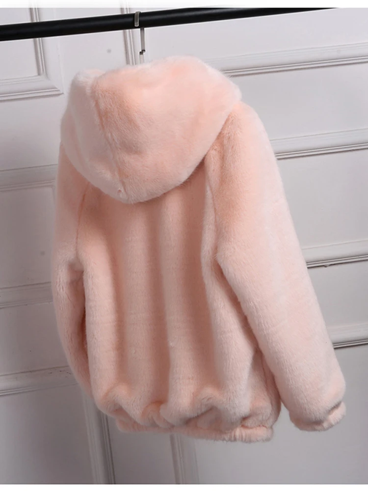 Rabbit Imitation Fur Winter Grass Mink Faux Fur Coat Ladies Artificial ...