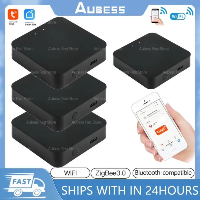 Aubess Tuya ZigBee 3.0 Bluetooth Multi mode Smart Gateway Compatible With Mesh Hub Smart Life ...