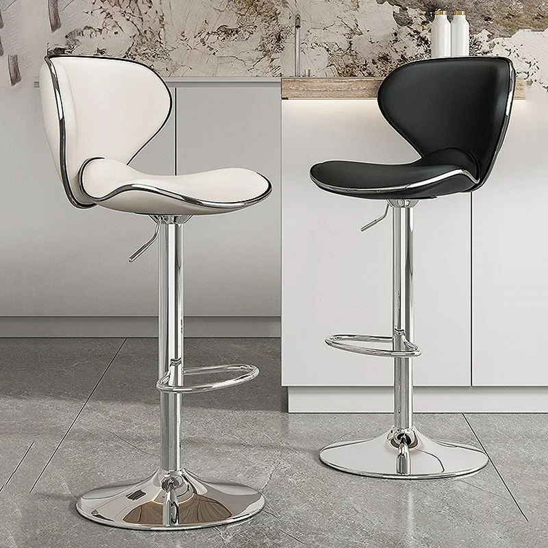 Height-Adjustable-Design-High-Kitchen-Stools-Nordic-Chair-Long-Swivel ...