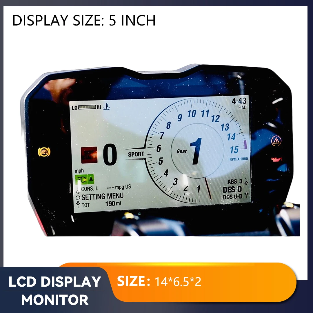 Motorcycle 5 Inch Dashboard Screen for Ducati Panigale V4 Ducati Street ...