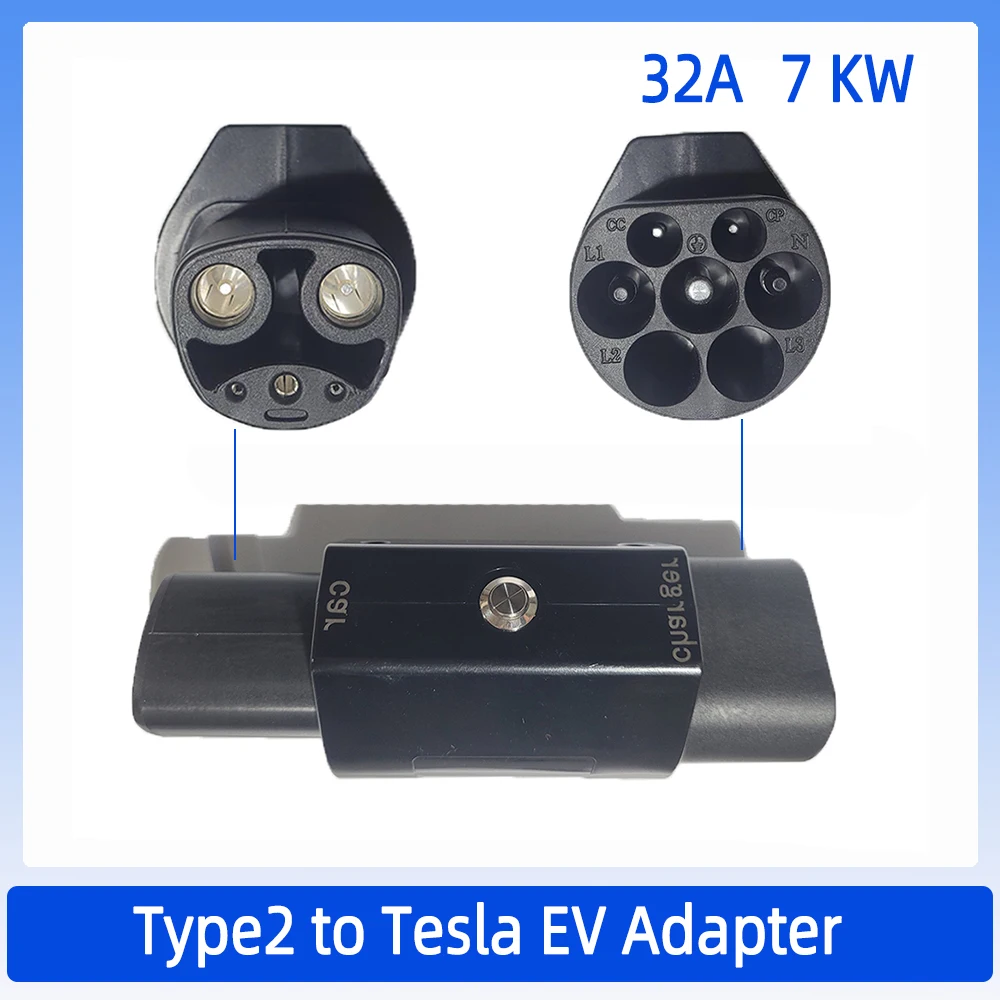 Type-2-to-Tesla-Adapter-AC-Type2-Tesla-Adaptor-EV-Charger-IEC-62196 ...