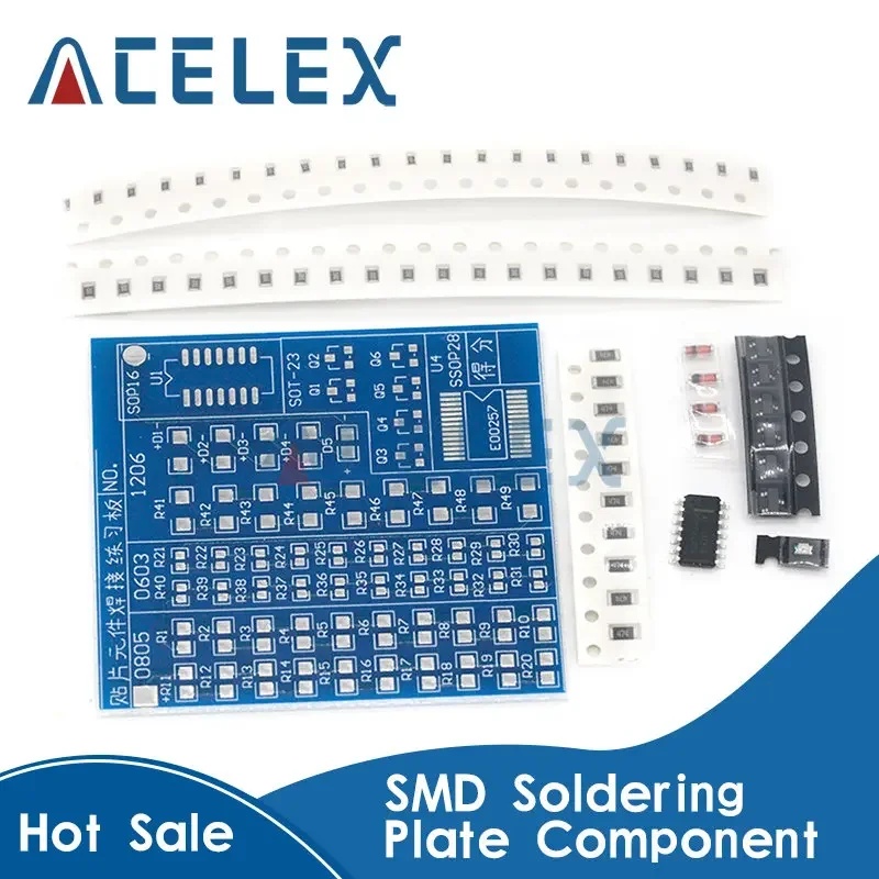 1pcs-SMD-Soldering-Plate-Component-Weld-Welding-Practice-SMT-PCB-Board-DIY-Kit-Skill-Training ...