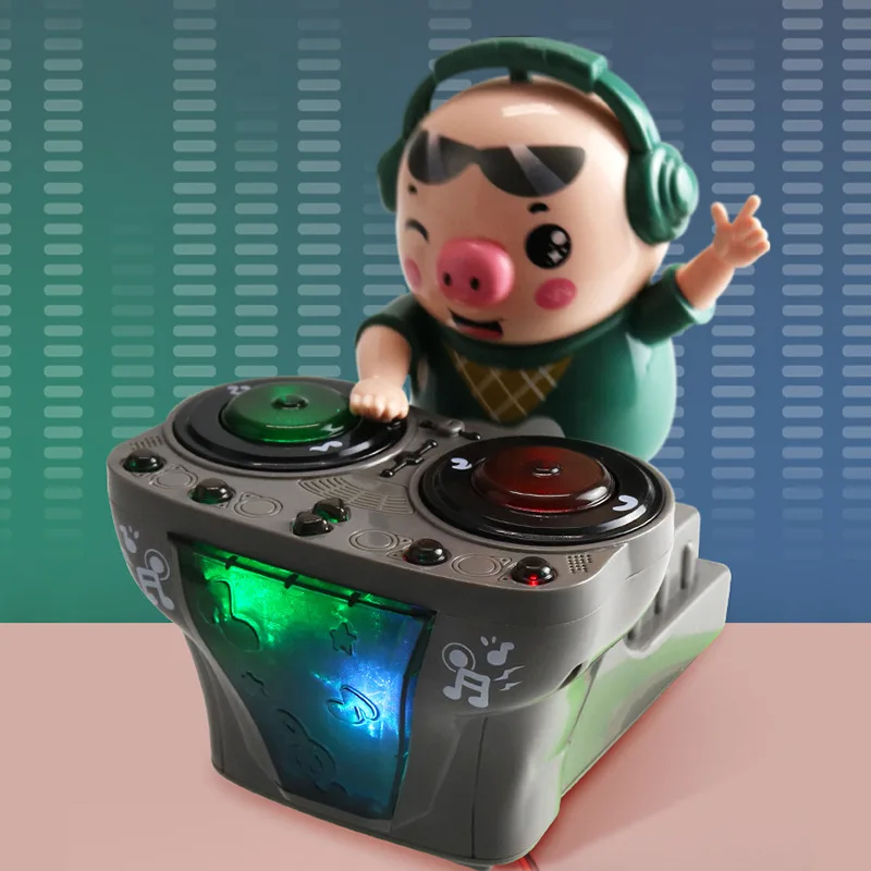 Kid-Toddler-Toy-DJ-Rock-Robot-Pig-Electric-Light-Music-Electronic-Pig ...