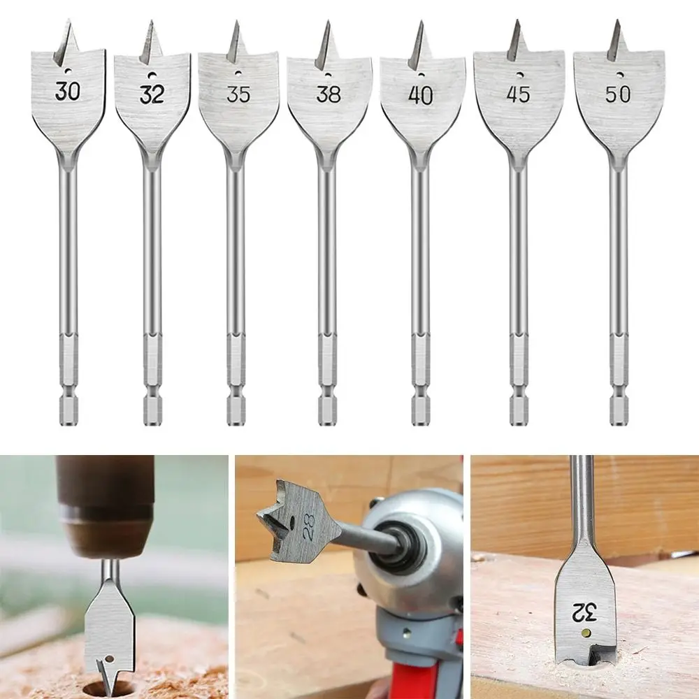 1pcs 6-50mm Flat Drill High-carbon Steel Wood Flat Drill Set ...