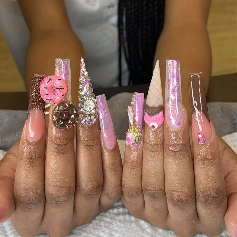 Duck Feet Acrylic Nails 3d