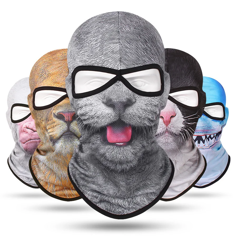 Funny-3D-Animal-Balaclava-for-Men-and-Women-Motorcycle-Helmet-Liner ...