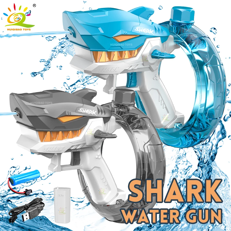 Summer-Electric-Automatic-Shark-Water-Gun-Cannon-Portable-Children-s ...