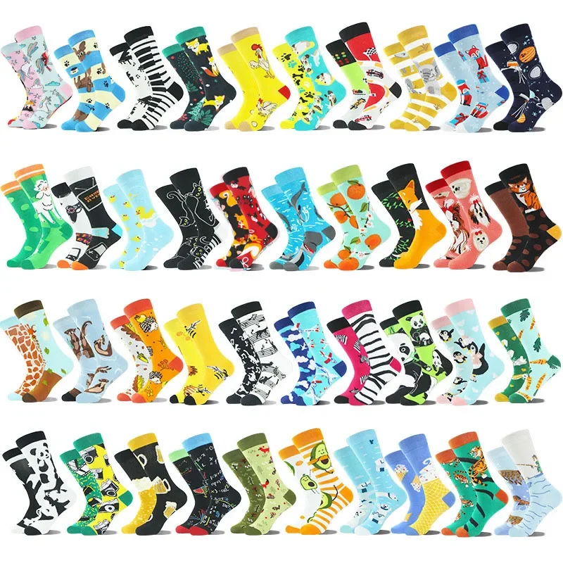 New-Fashion-Socks-Creative-AB-Asymmetric-Cotton-Socks-Personalized ...