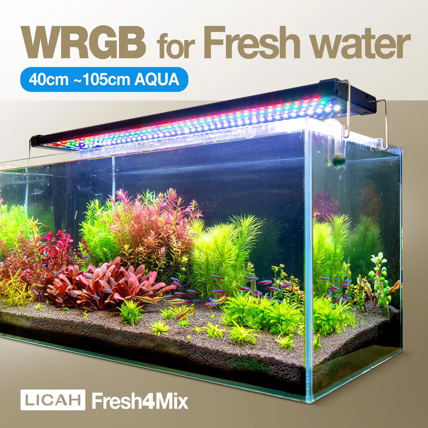 Licah Wrgb Licht Voor Waterplanten/Verse Water / 40 ~ 105Cm Gratis ...