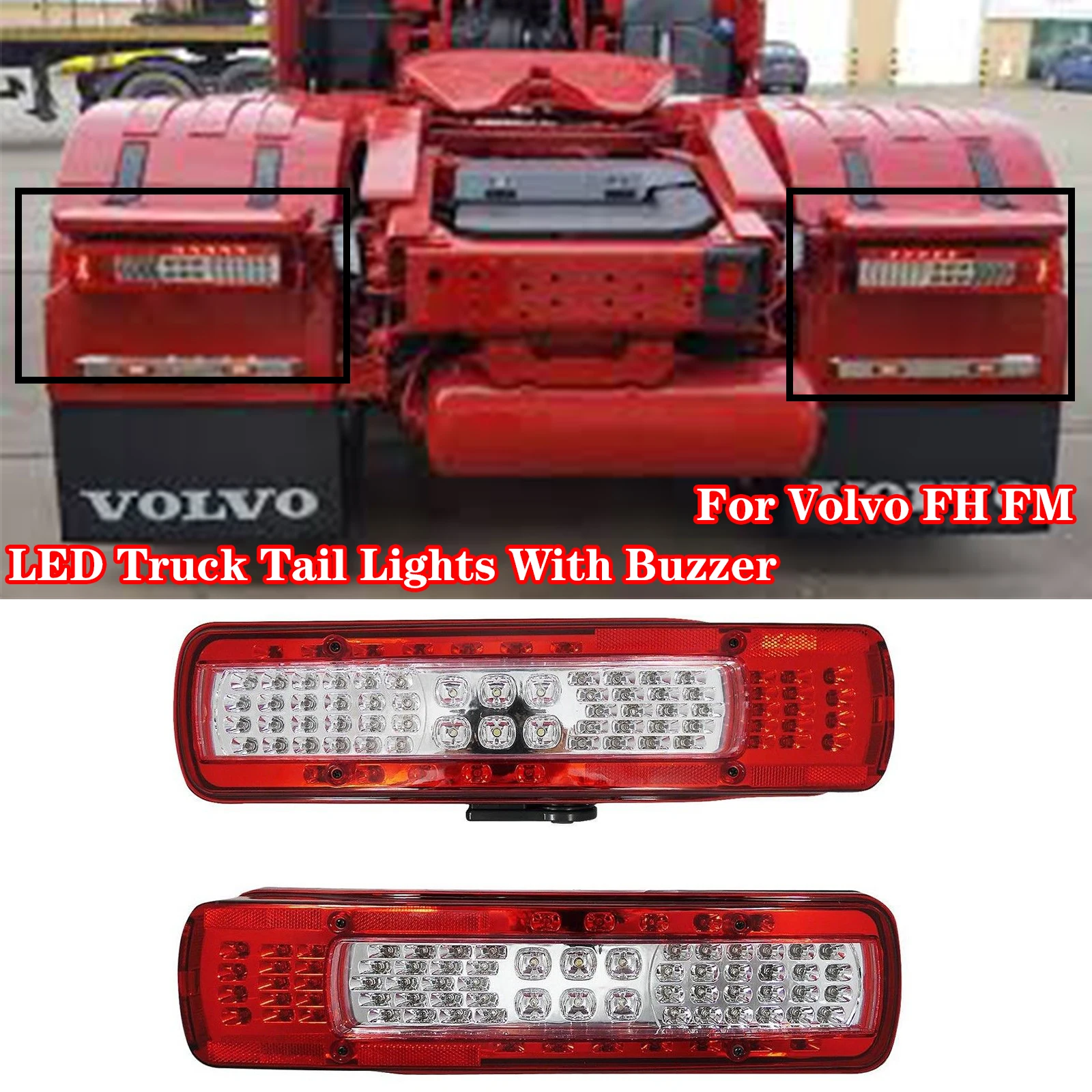 Rear-Truck-Tail-Lights-With-Buzzer-For-Volvo-FH-FM-LED-Turn-Signal-Stop ...