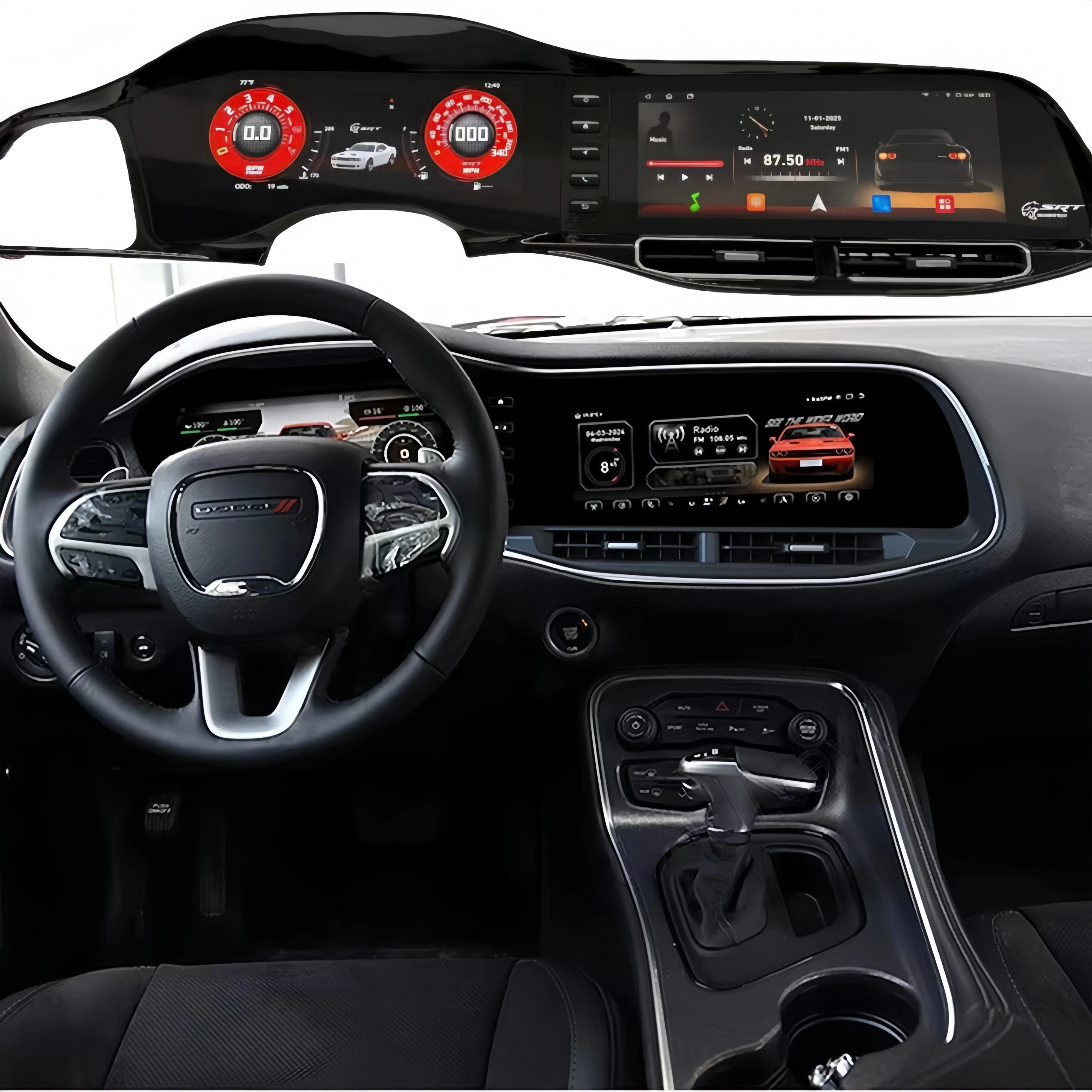 Android13 Auto Digital Cluster Speedometer for Dodge Challenger SRT ...