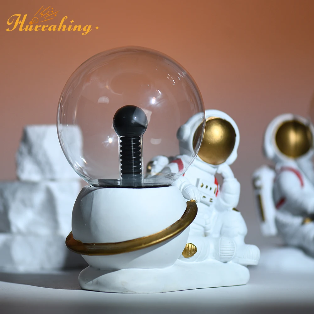 Astronaut Meditating Plasma Ball Light 4 Inch Glass Ball Touch Sensing ...