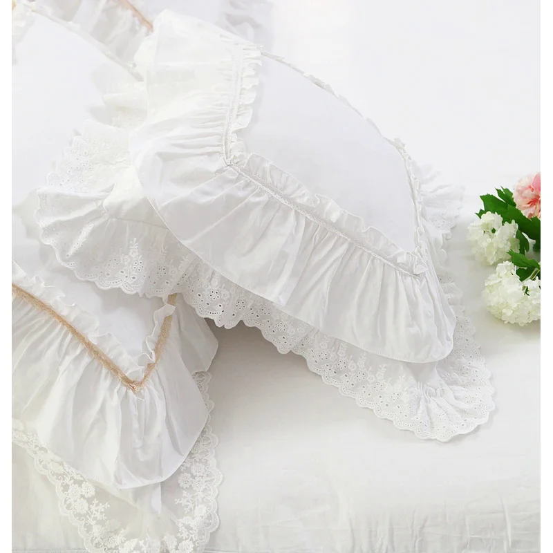 Hot Luxury Cushion cover Lace European embroidery ruffle pillow cover ...