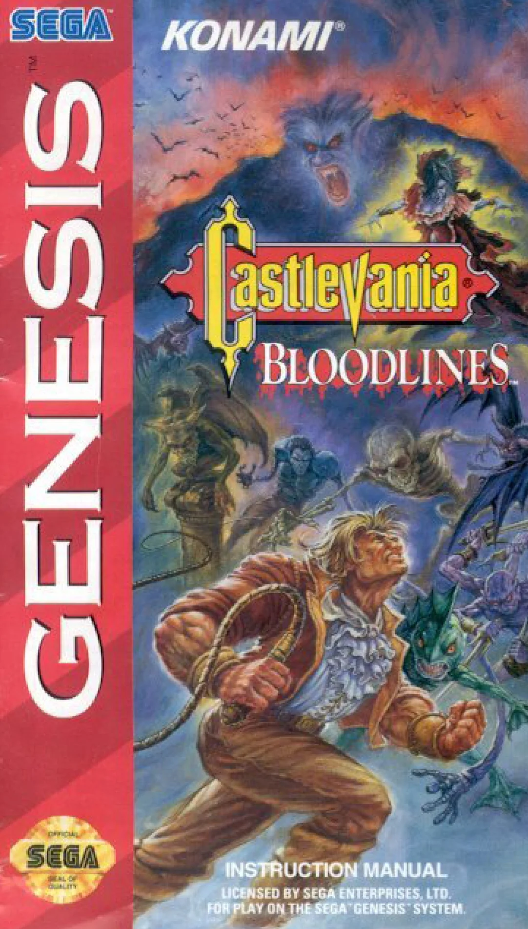 Best Sale Castlevania Bloodlines Sega MD US Manual Genesis Manuais Book ...