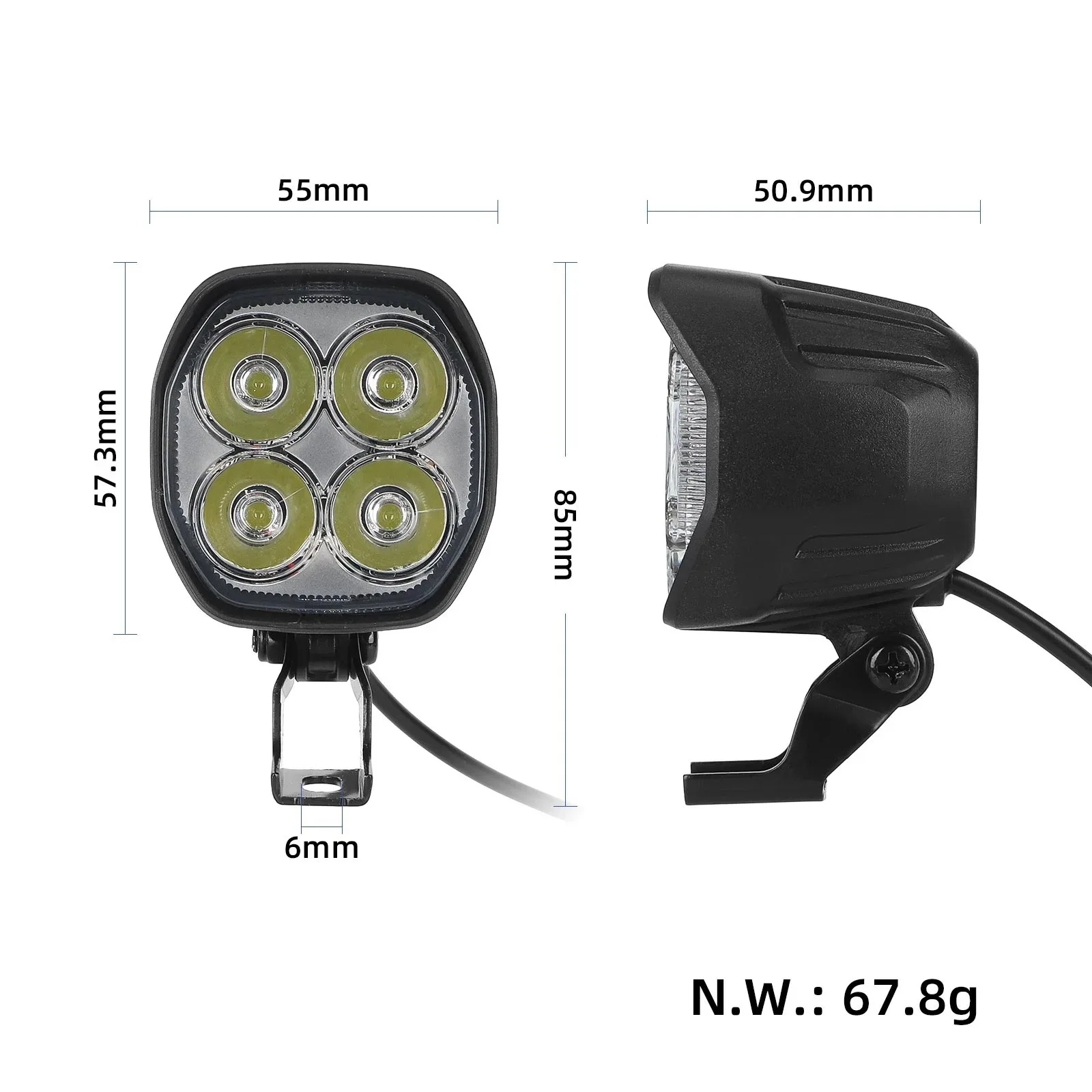 Front LED Spotlight Headlight For 2024 KuKirin G2 Pro DB Electric ...