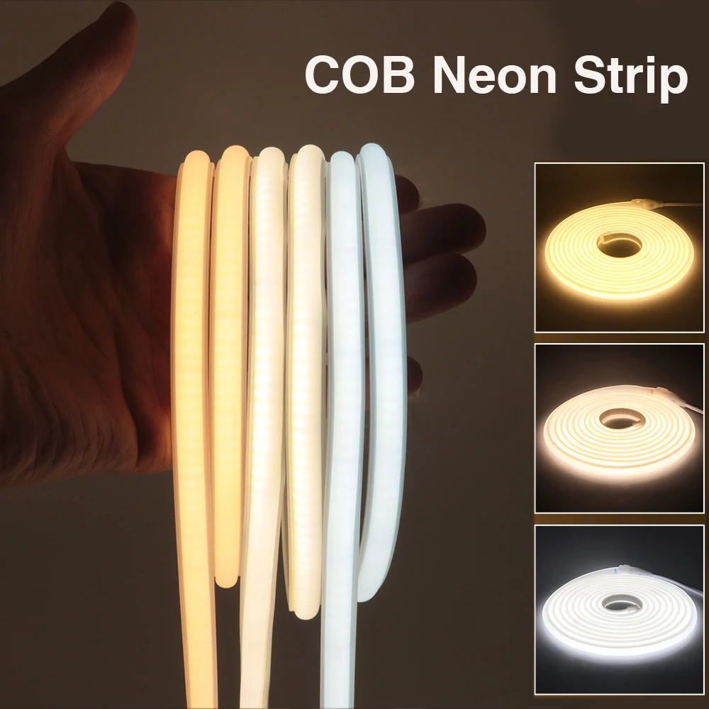 AC 220V COB LED Strip Neon Light 288leds/M High Bright CRI RA90 IP67 ...