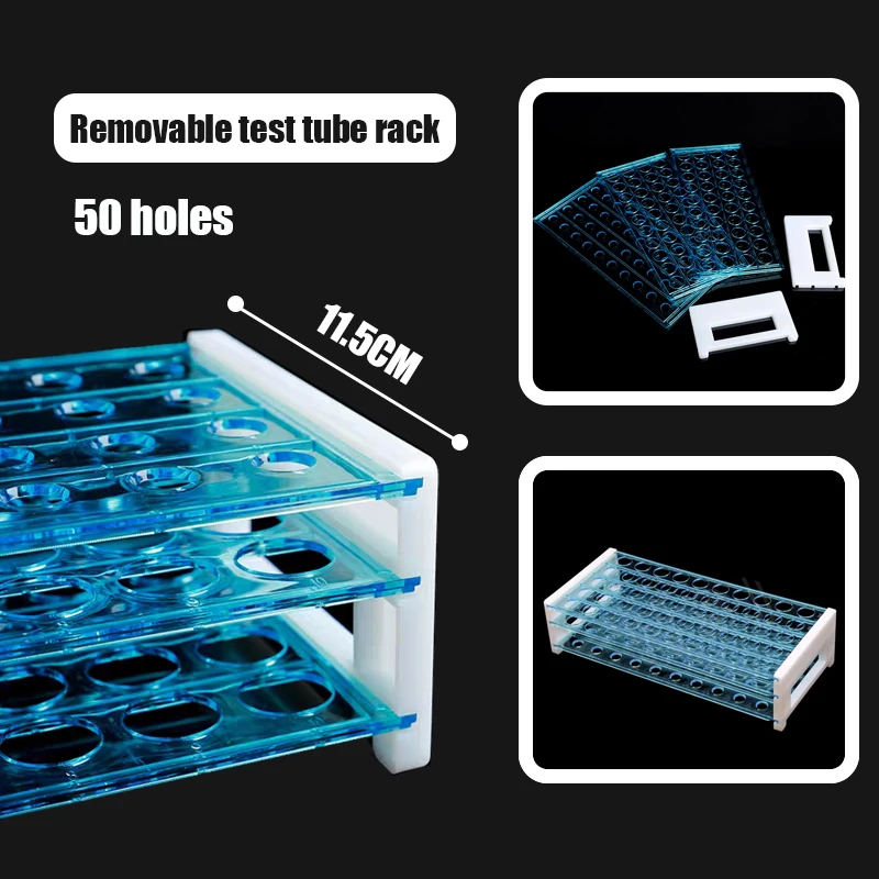 50-Holes-Test-Tube-Rack-Sampling-Detachable-Bracket-Holder-Laboratory ...