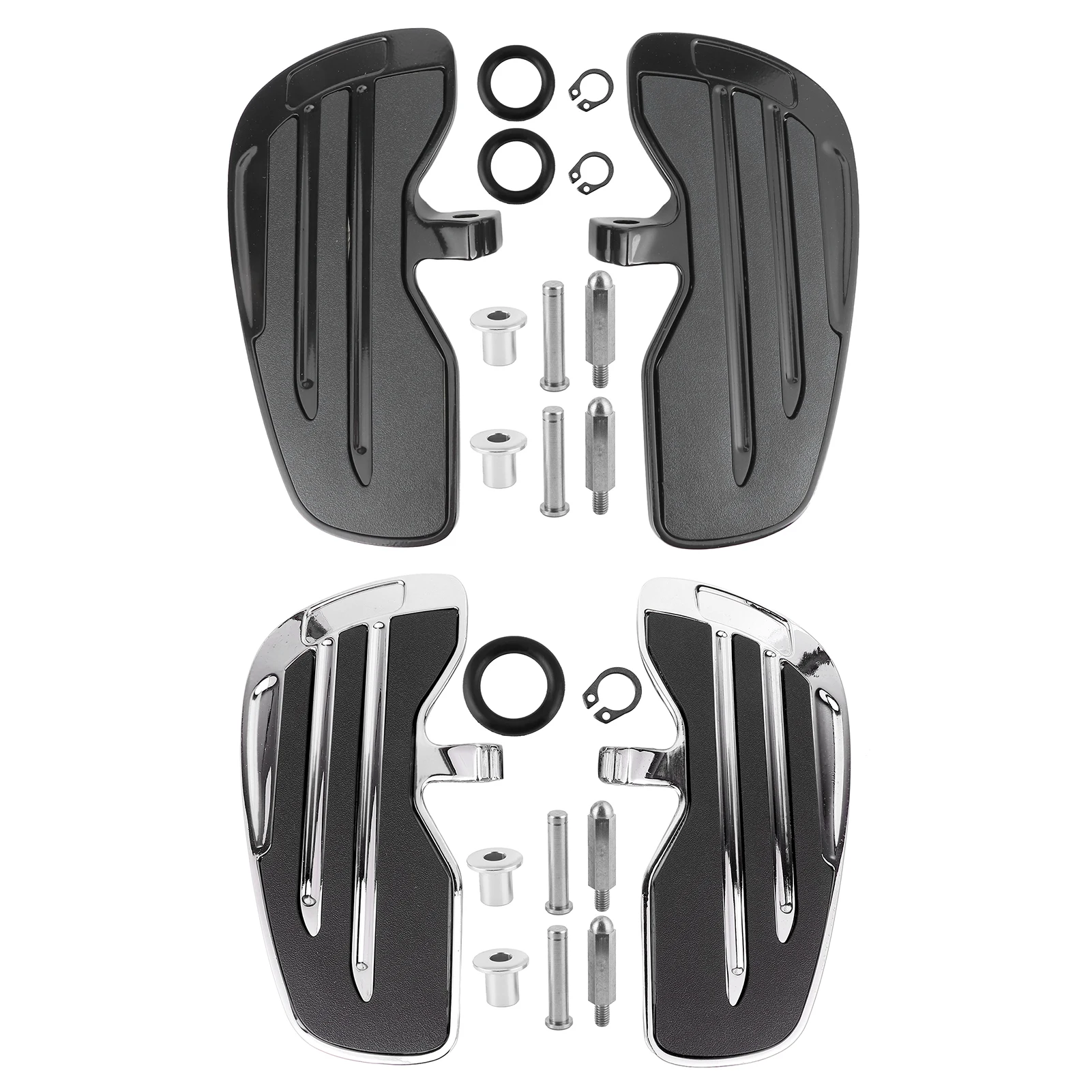 1-Pair-of-Aluminum-Motorcycle-Front-Rear-Wide-Foot-Rider-Driver-Foot ...