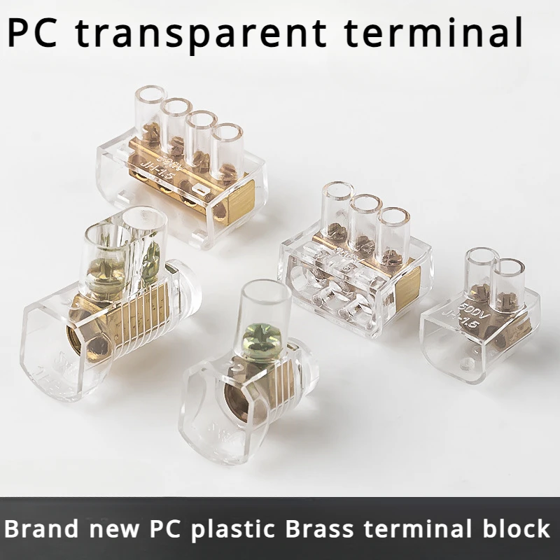 Bloco-terminal-transparente-do-PC-cobre-puro-terminal-fechado-furo ...