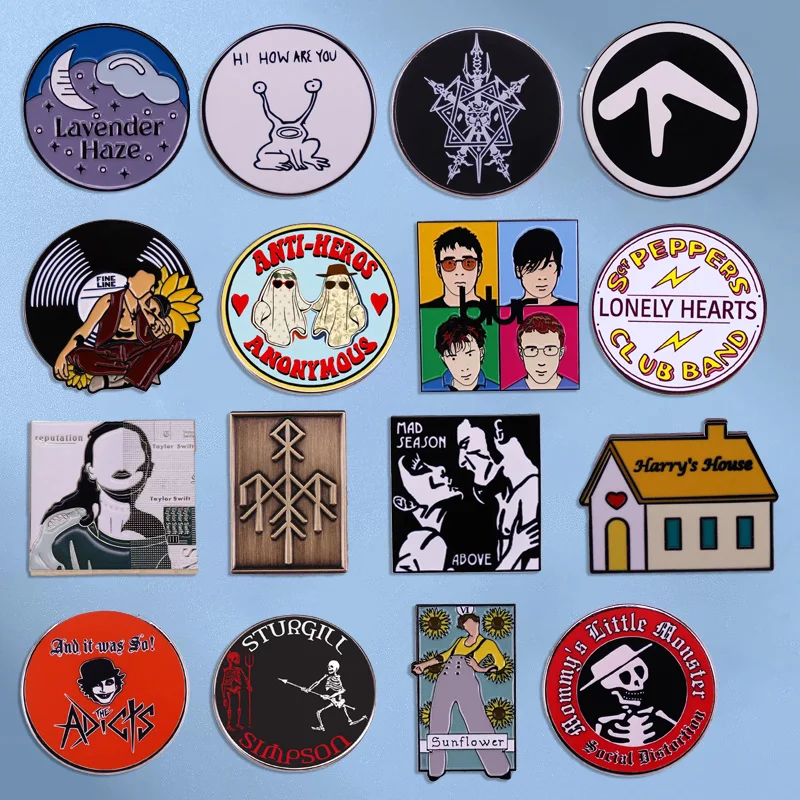 Pop Music Album Brooch Rock Band Singers Record Punk Badges Fan ...