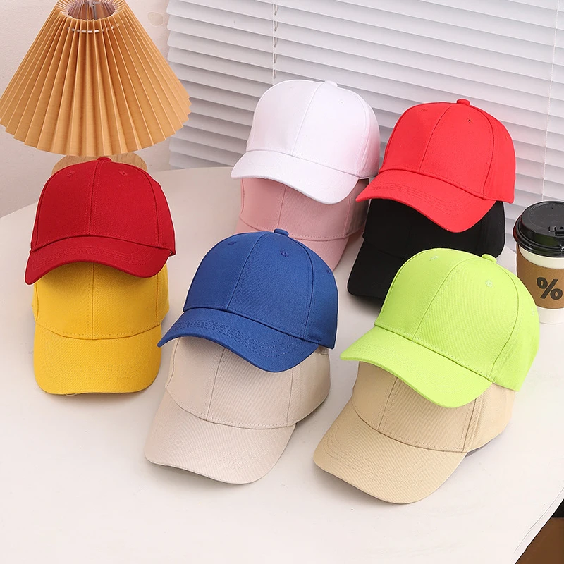 Solid-Color-Children-Baseball-Cap-Summer-Curved-Brim-Snapback-Hat-For ...