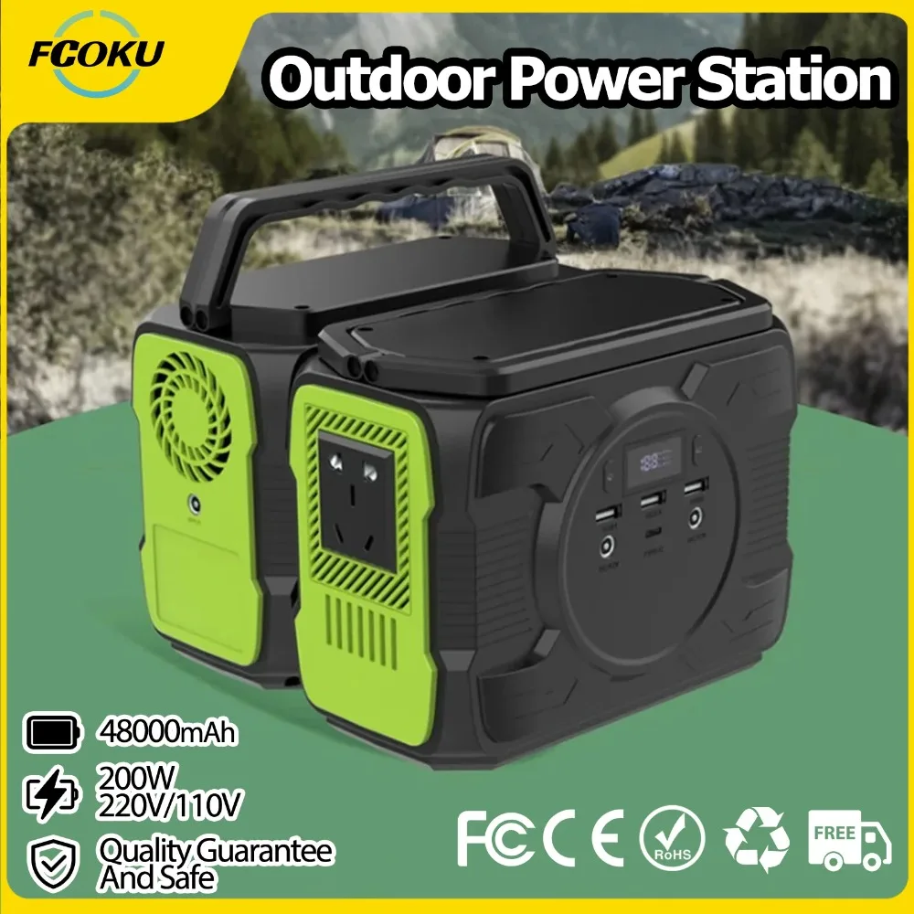 200W-Power-Station-173Wh-240V-Solar-Generator-Portable-48000mAh-110V-DC ...