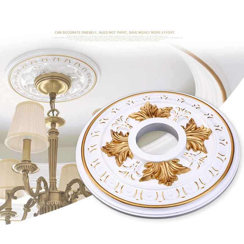 Indoor-Retro-European-Style-PU-Round-Light-Plate-Circle-Bedroom-Living ...