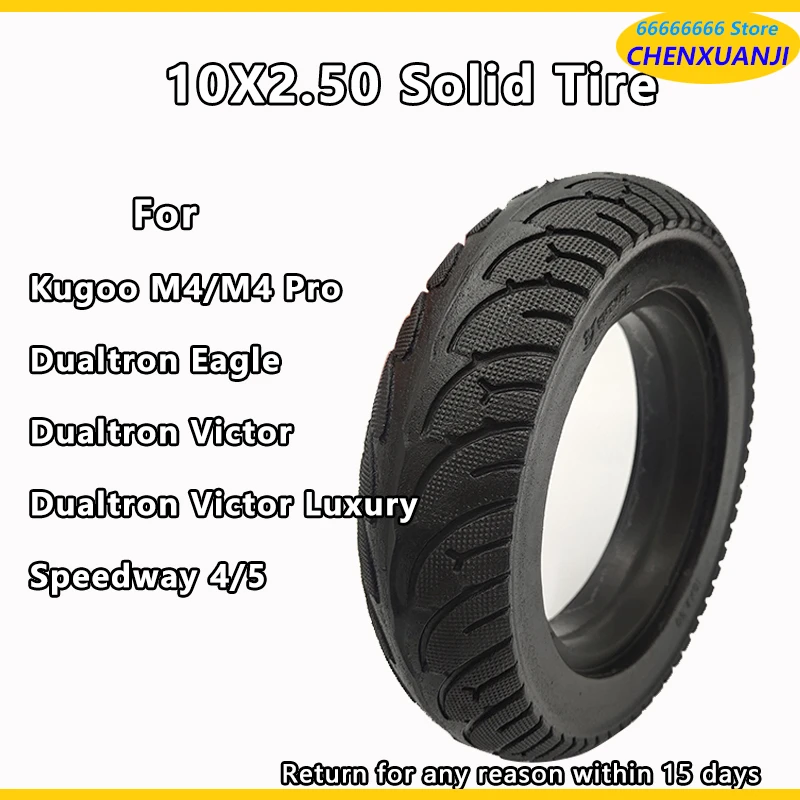 10x2.50 Tire 10 Inch Solid Tyre For Kugoo M4 Dualtron Victor Luxury ...