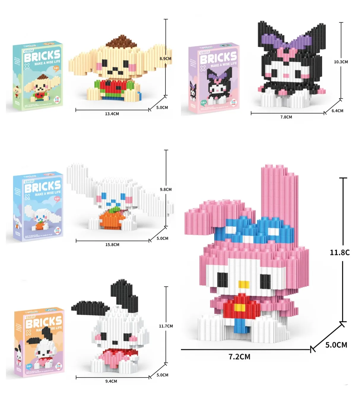 Sanrio-Hello-Kitty-Splicing-Building-Block-Cinnamoroll-Mini-Blocks ...