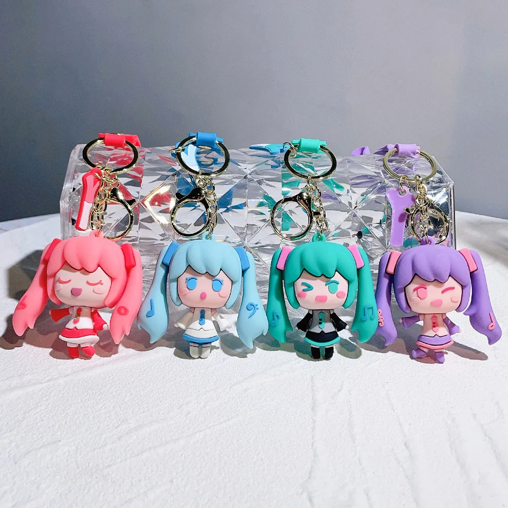 Cartoon Beauty Girl Hatsune Miku Figure Key Chain Bag Pendant Car Key ...