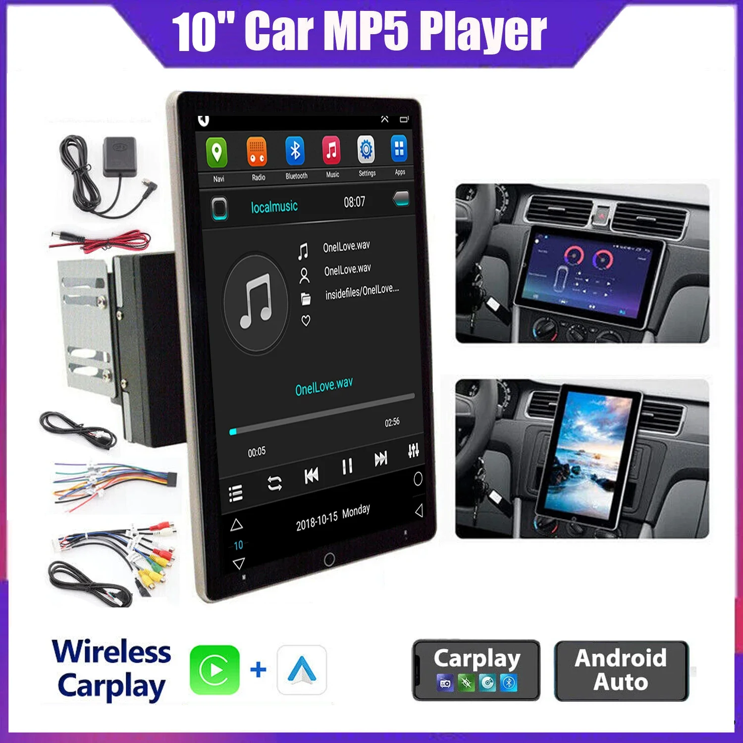 10-Inch-Double-2-Din-Car-Radio-Android-Carplay-GPS-Navigation-Automatic ...