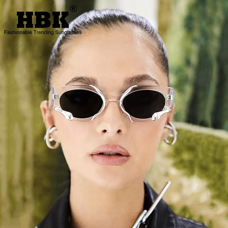 Steampunk Rectangle Sunglasses for Women New Small Frames Punk Snake ...