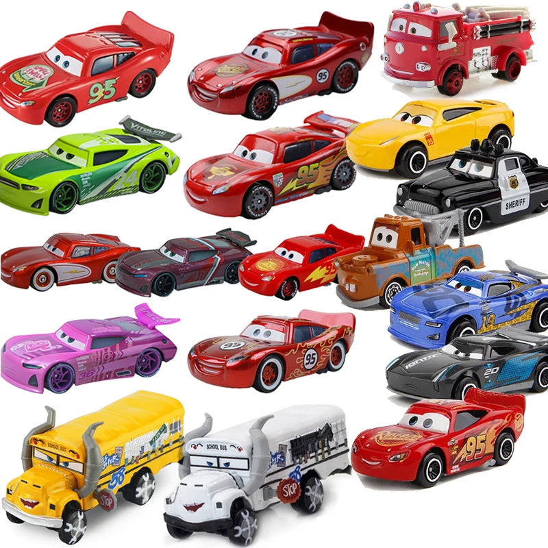 Disney-Pixar-Cars-2-3-Lightning-McQueen-coche-de-aleaci-n-de-Metal ...
