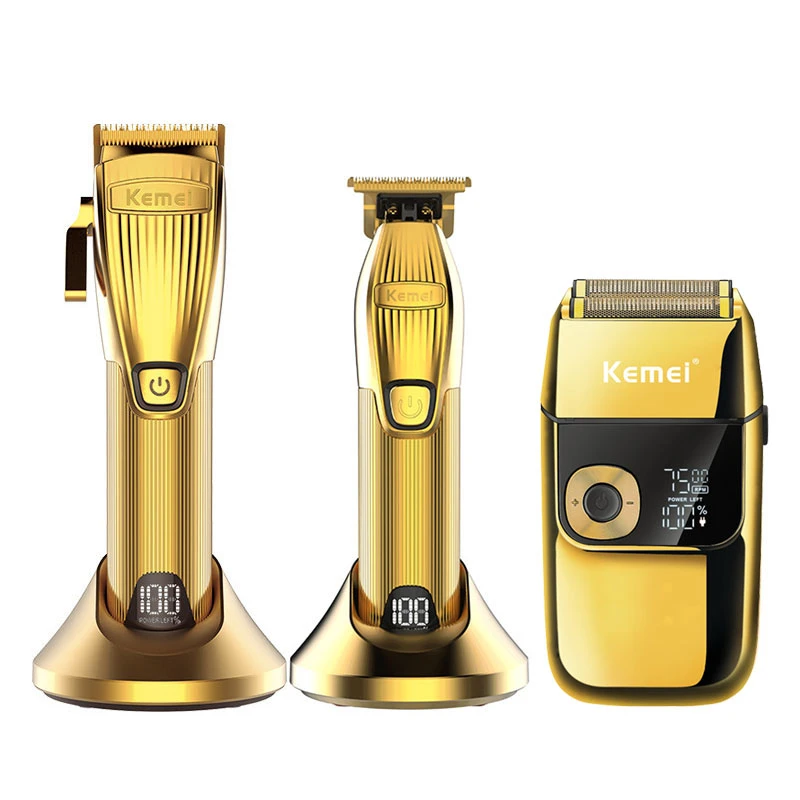Kemei Professional Hair Trimmer For Men Electric Shaver Beard & Hair Clipper Rechargeable ...