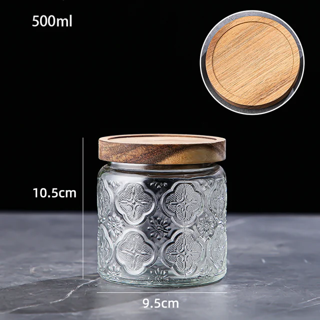 Glass Jars Nordic Style Glass Jars and Lids Glass Container Food ...