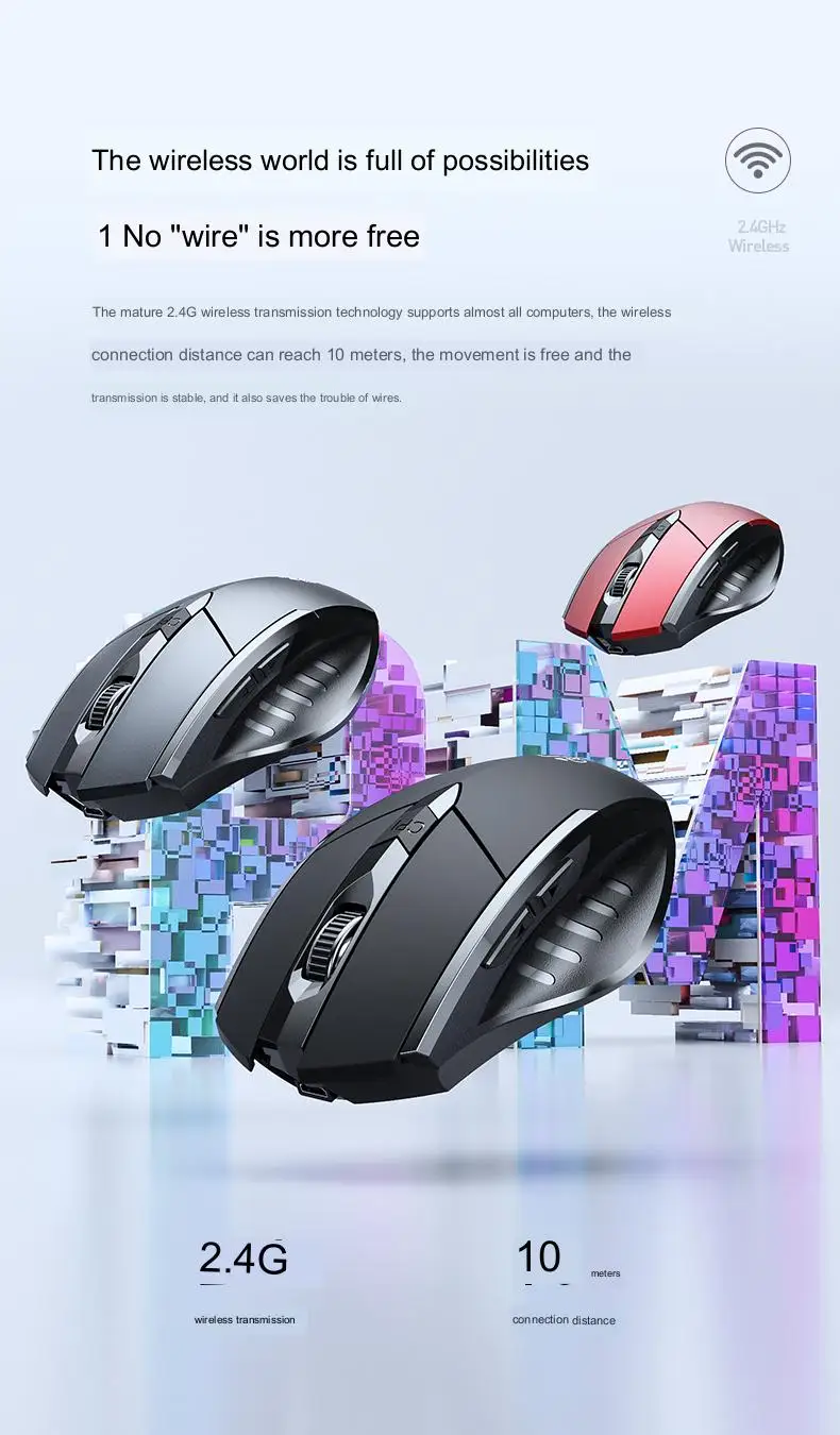 XIAOMI Mouse inalámbrico recargable INPHIC PM6 24G | falabella.com