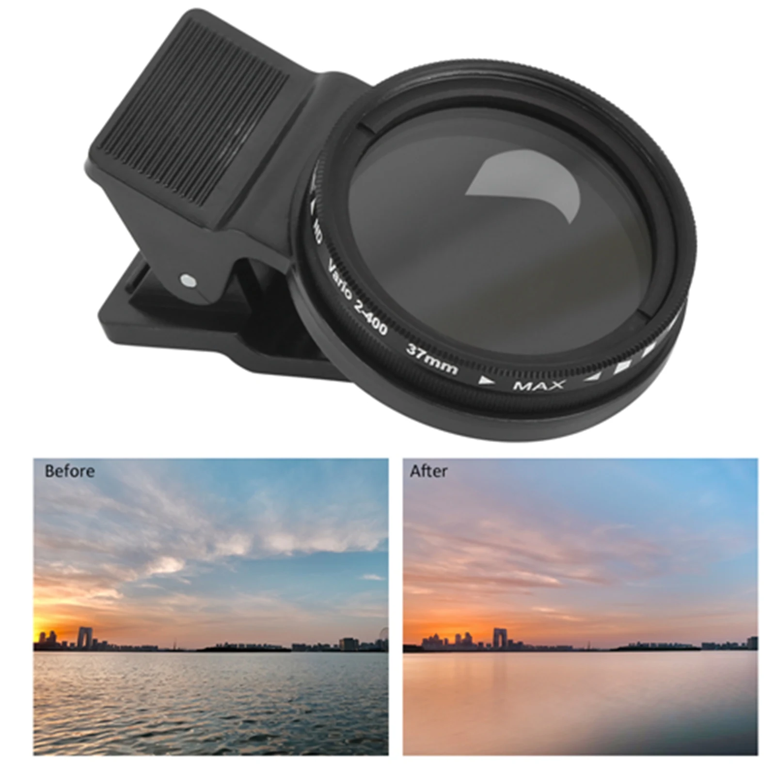 Lens Filter Mobile Phone Lens Filter Veledge 37mm Adjustable ND Lens ...
