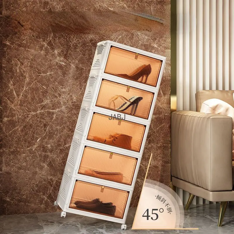 Luxury-Shoe-Cabinet-Shoe-Storage-Box-and-Space-Saving-Foldable-Shoe-Box ...