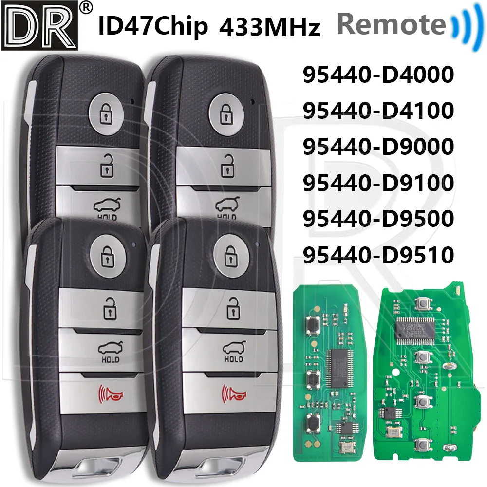 Gran Chip ID47 433MHz 95440-D4000/D4100/D9000/D9100/D9500/D9510 llave ...