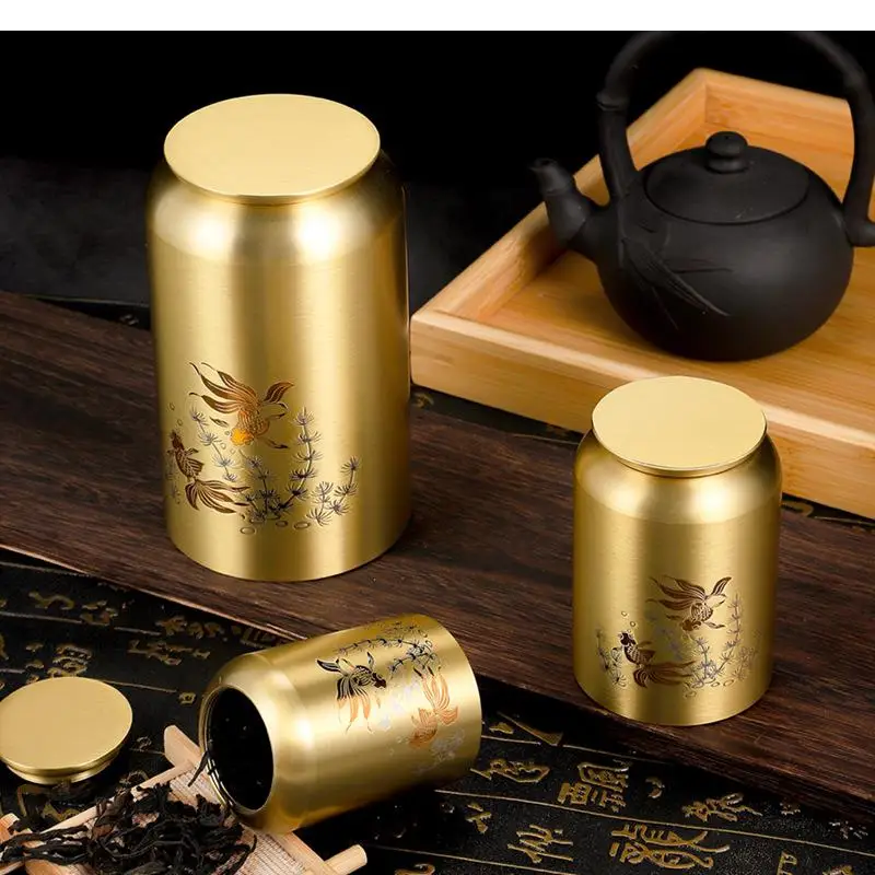 Brass-Tea-Cans-Tea-Cans-Portable-Small-Carry-on-Travel-Tea-Box-New ...