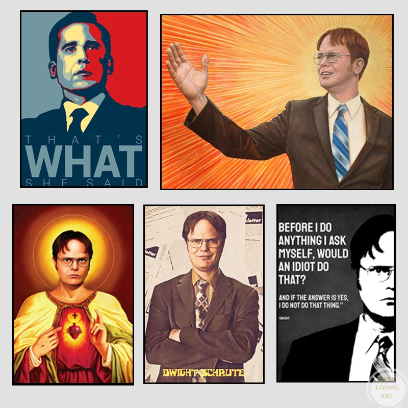 DWIGHT-SCHRUTE-Painting-The-Office-Movie-Poster-Classic-Michael-Scott ...